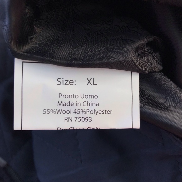 Pronto Uomo | Jackets & Coats | Pronto Uomo Navy Blue Layered Coat Xl ...